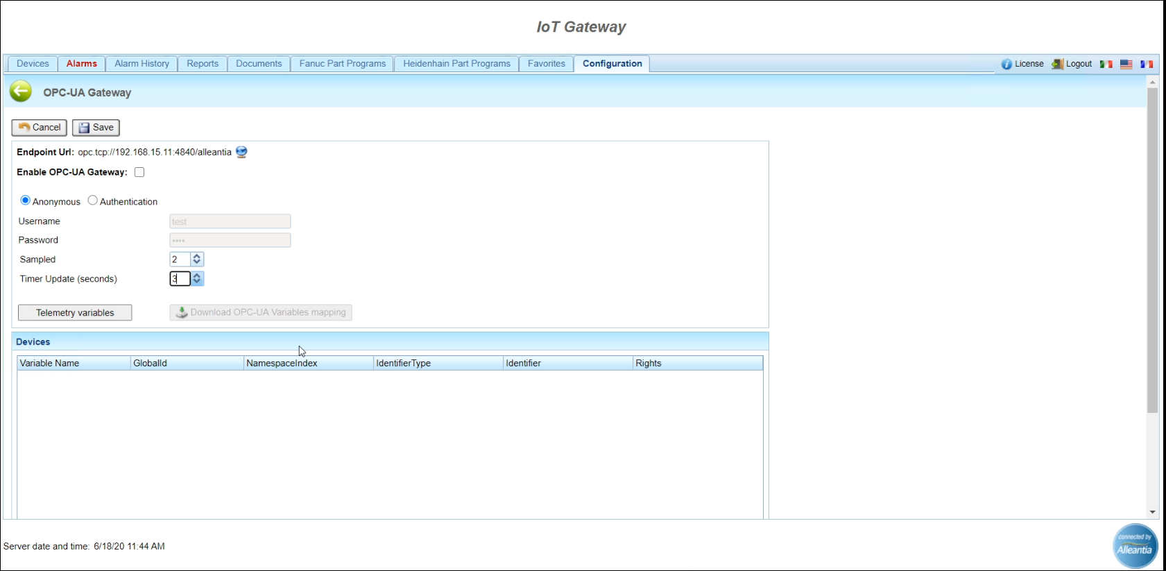 How to set-up OPC-UA Server?